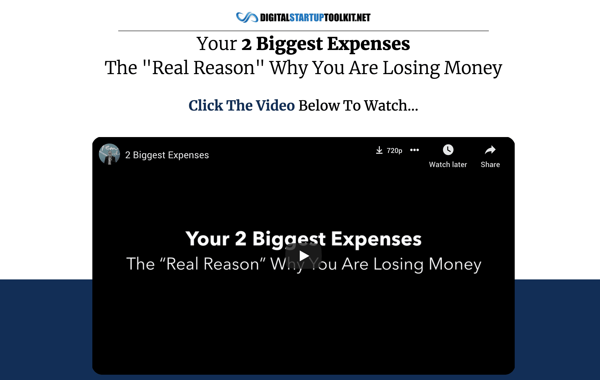 2 Biggest Expenses - Digital Start-Up Toolkit