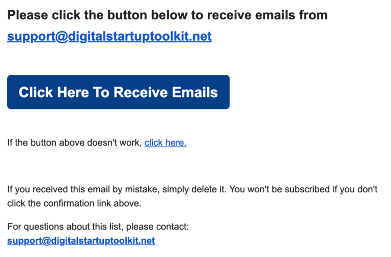 Please Verify Your Email Address - Digital Start-Up Toolkit